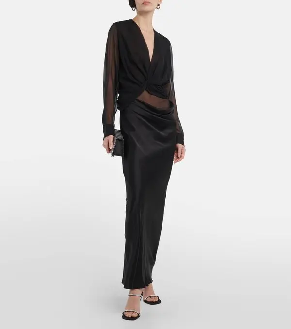 Christopher Esber Silk Georgette Blouse