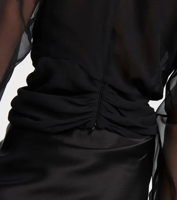 Christopher Esber Silk Georgette Blouse