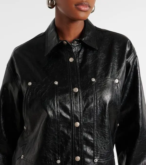 MARANT ETOILE Ayali Faux Leather Mini Dress