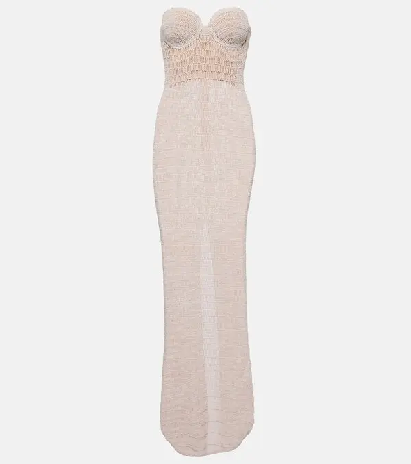 Magda Butrym Crochet Cotton-blend Midi Dress - White
