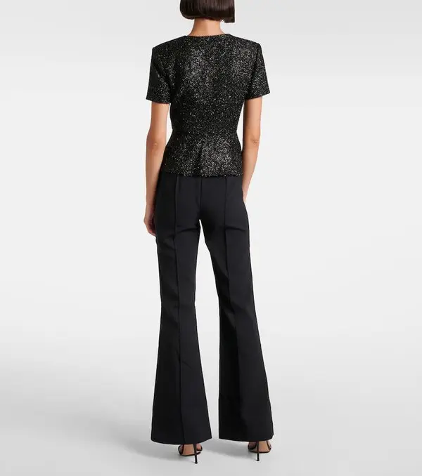 SELF-PORTRAIT Metallic Boucle Jumpsuit