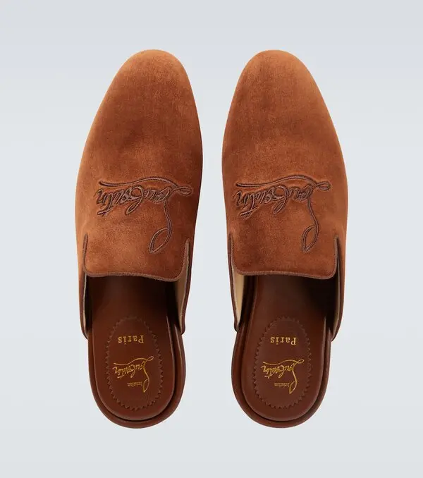 CHRISTIAN LOUBOUTIN Coolito Flat Mules - Brown