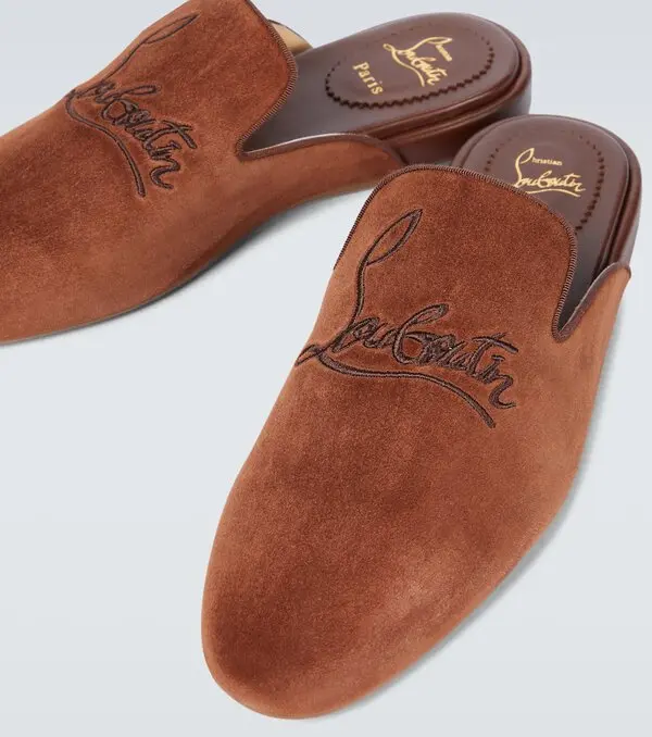 CHRISTIAN LOUBOUTIN Coolito Flat Mules - Brown