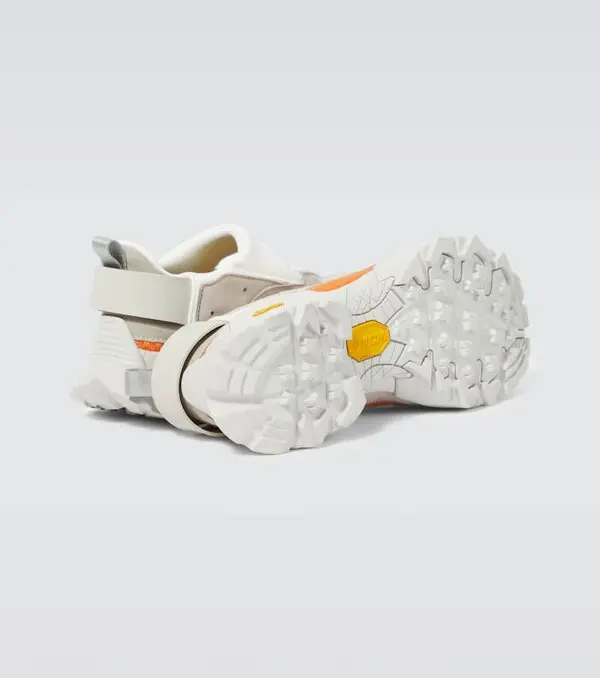 ROA Suede And Fabric Sneakers - Orange