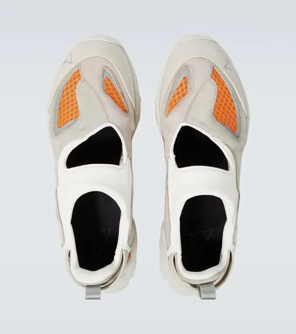 ROA Suede And Fabric Sneakers - Orange