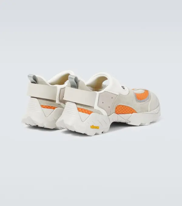 ROA Suede And Fabric Sneakers - Orange
