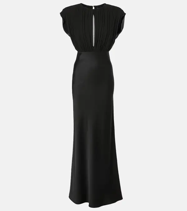 Max Mara Randers Silk Satin Crepe Maxi Dress