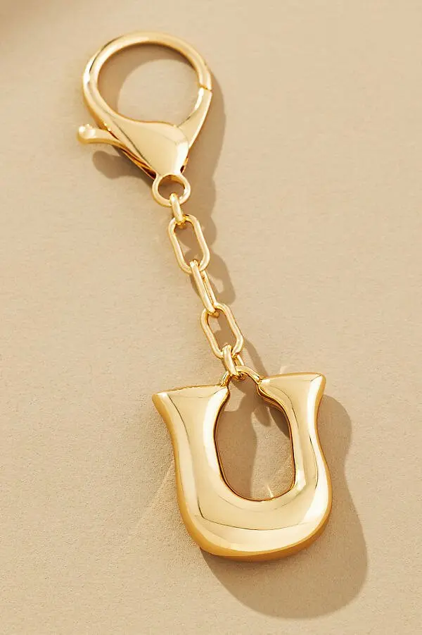 Anthropologie Bbble Letter Monogram Bag Charm - U
