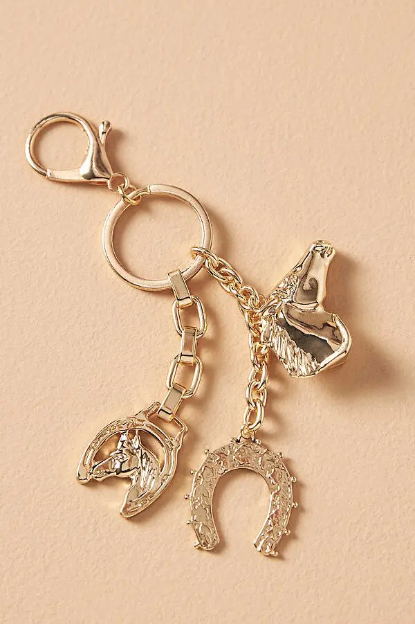 Anthropologie Western Icon Bag Charm - Gold | Editorialist display picture 2