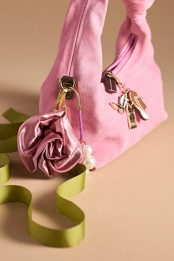 Anthropologie Rope Caraber Bag Charm - Pink | Editorialist