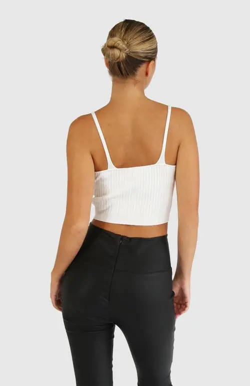 BELLE & BLOOM Knit Crop Top - Oat