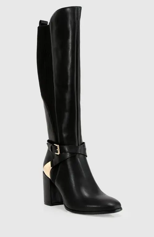 BELLE & BLOOM Breton Knee High Boot - Black