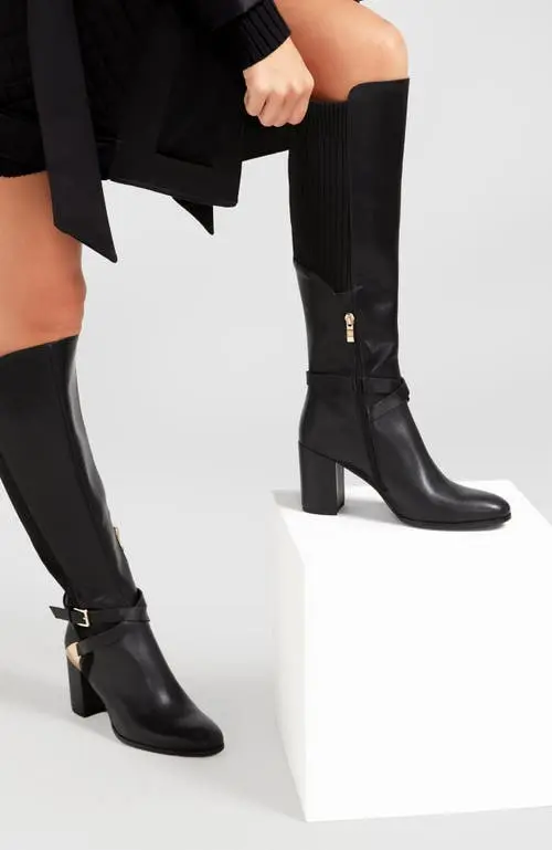 BELLE & BLOOM Breton Knee High Boot - Black