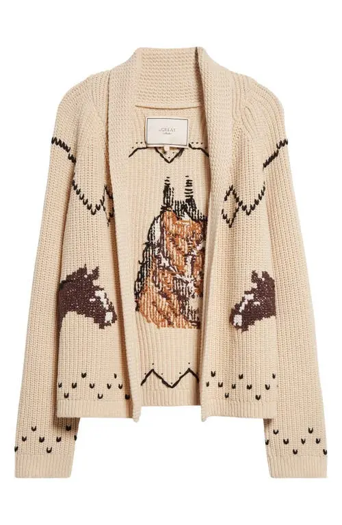 The Great. The Horse Lodge Cotton Blend Cardigan