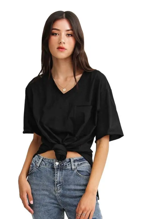 BELLE & BLOOM Brave Soul Oversized T-shirt - Black