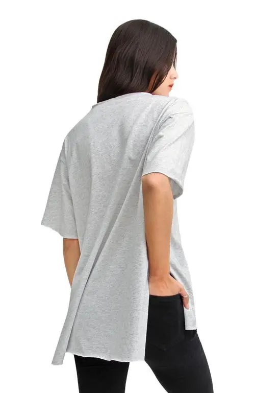 BELLE & BLOOM Brave Soul Oversized T-shirt - Grey