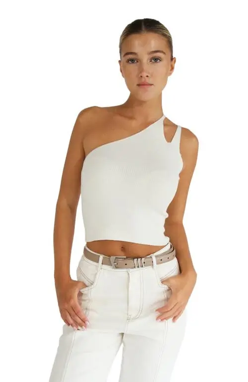 BELLE & BLOOM Symphony Knit Crop Top - Cream