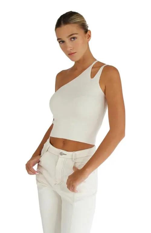 BELLE & BLOOM Symphony Knit Crop Top - Cream