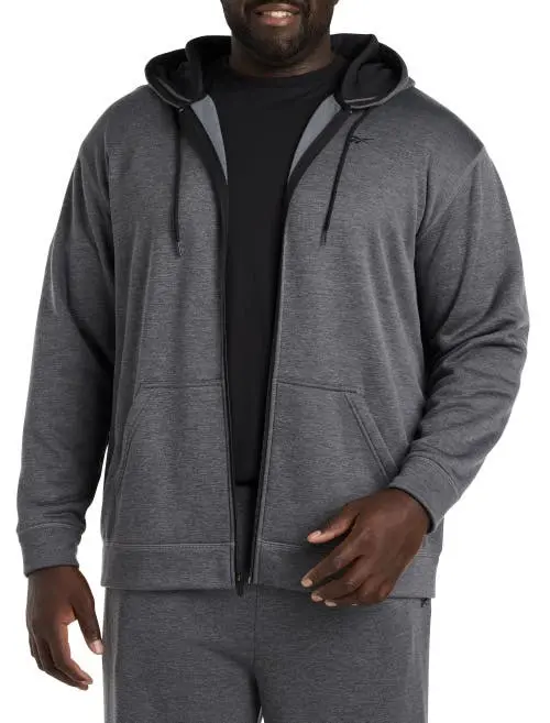 REEBOK Performance Zip-front Hoodie - Pure Grey Heather