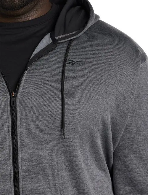 REEBOK Performance Zip-front Hoodie - Pure Grey Heather