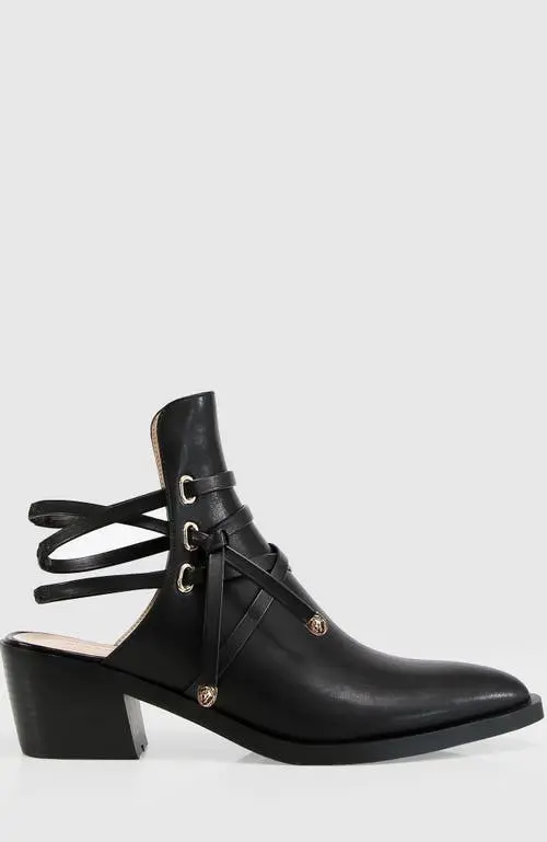 BELLE & BLOOM Open Back Boots - Black