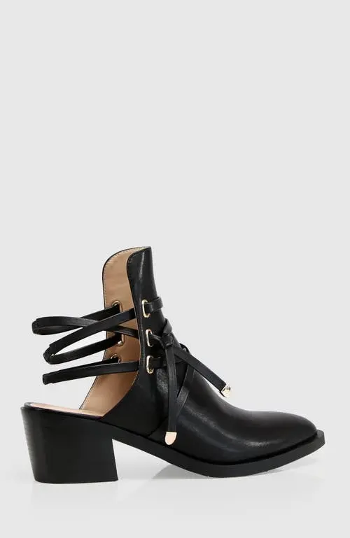 BELLE & BLOOM Open Back Boots - Black