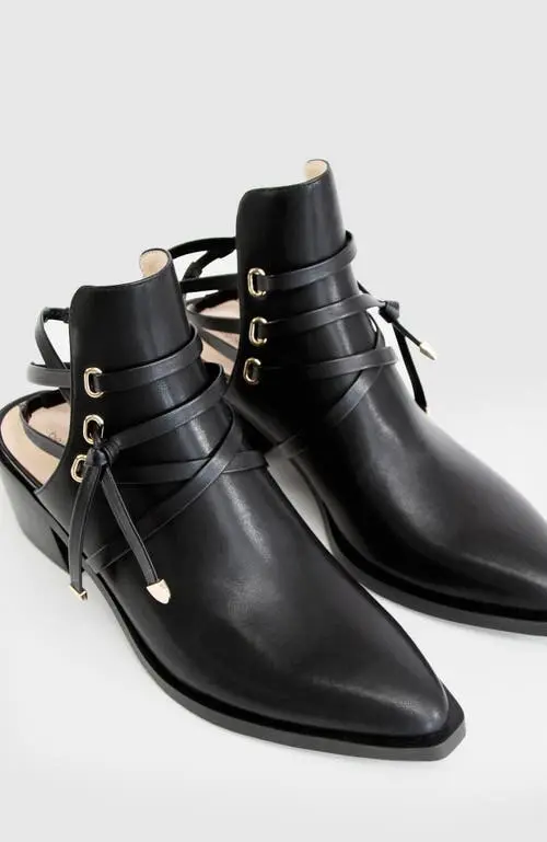 BELLE & BLOOM Open Back Boots - Black