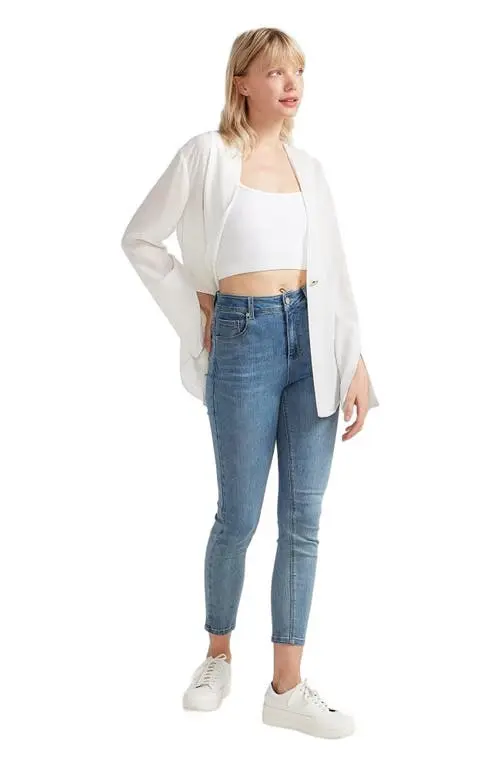 BELLE & BLOOM Sheer Genius Lightweight Blazer - White