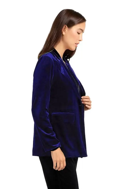 BELLE & BLOOM Eternity Velvet Blazer - Royal Blue