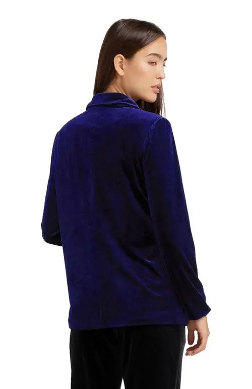 BELLE & BLOOM Eternity Velvet Blazer - Royal Blue