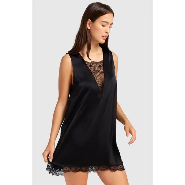 BELLE & BLOOM After Party Lace Mini Dress - Black