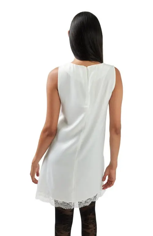 BELLE & BLOOM After Party Lace Mini Dress - White