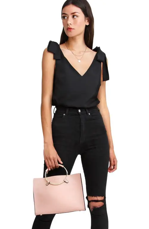 BELLE & BLOOM Feel For You V-neck Top - Black