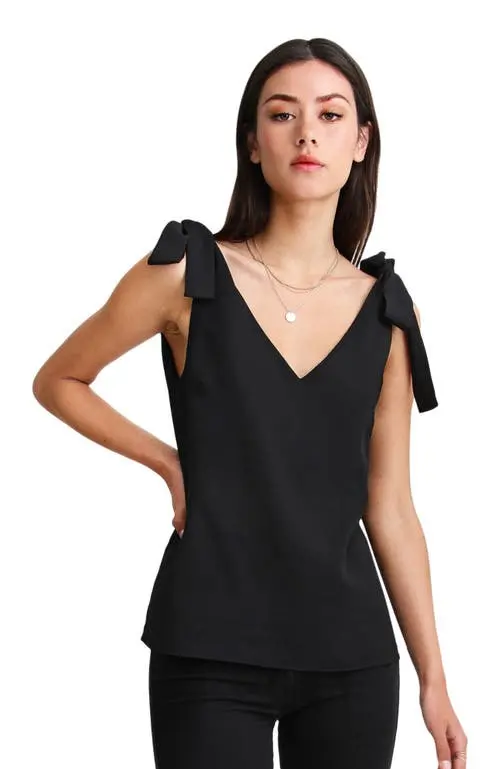 BELLE & BLOOM Feel For You V-neck Top - Black