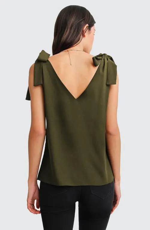 BELLE & BLOOM Feel For You V-neck Top - Military
