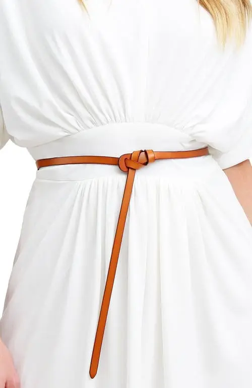 BELLE & BLOOM Tie The Knot Leather Belt - Brown