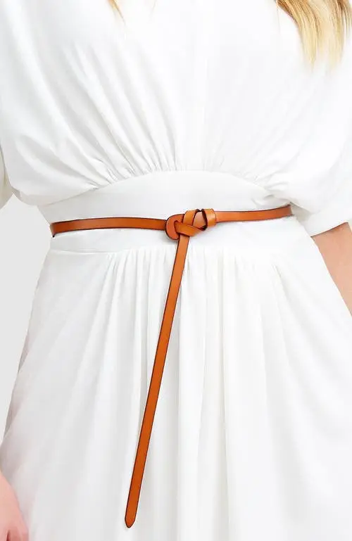 BELLE & BLOOM Tie The Knot Leather Belt - Brown