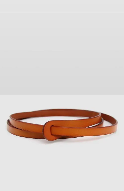 BELLE & BLOOM Tie The Knot Leather Belt - Brown