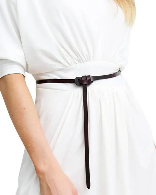 BELLE & BLOOM Tie The Knot Leather Belt - Coffee