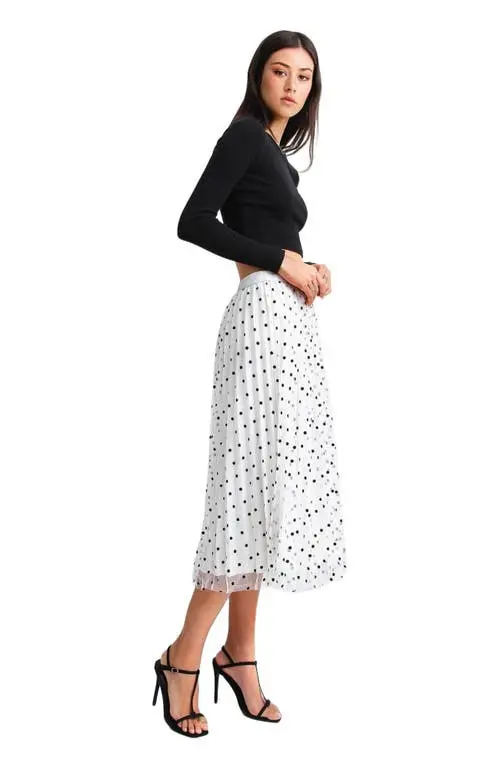 BELLE & BLOOM Mixed Feeling Reversible Skirt - White