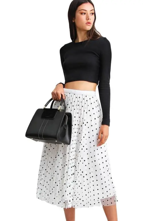 BELLE & BLOOM Mixed Feeling Reversible Skirt - White