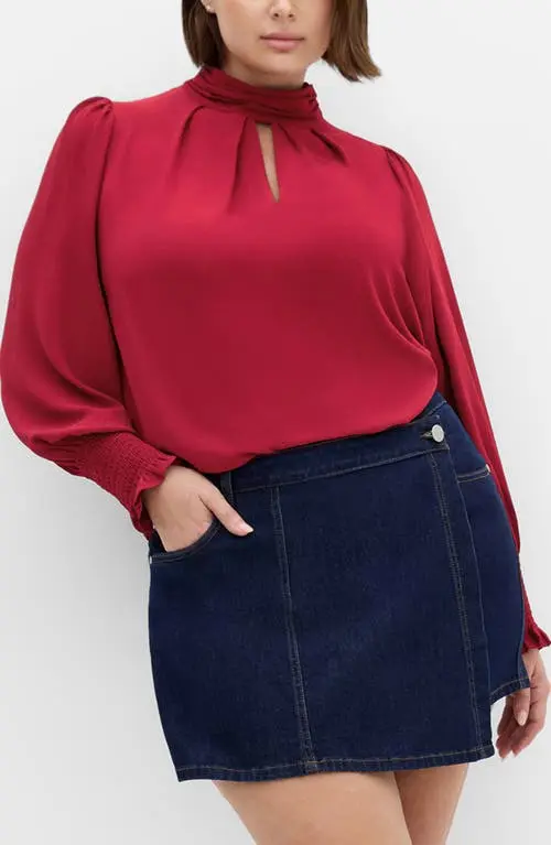 City Chic Iris Keyhole Blouse