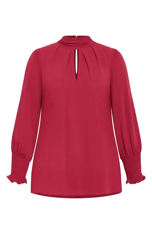 City Chic Iris Keyhole Blouse