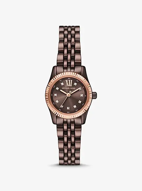 Michael Kors Petite Lexington Pavé Espresso-Tone Watch  display picture 1
