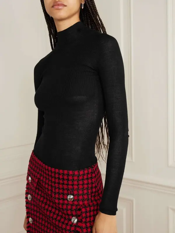 Versace Virgin Wool Turtleneck Sweater