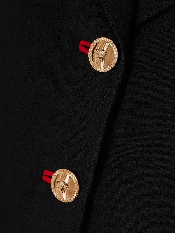Versace Cropped Wool-gabardine Jacket