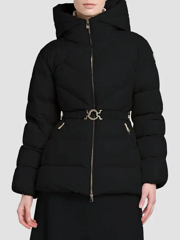 Moncler Brosse Belted Puffer Jacket - Black