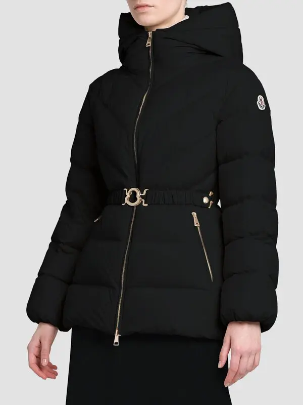 Moncler Brosse Belted Puffer Jacket - Black