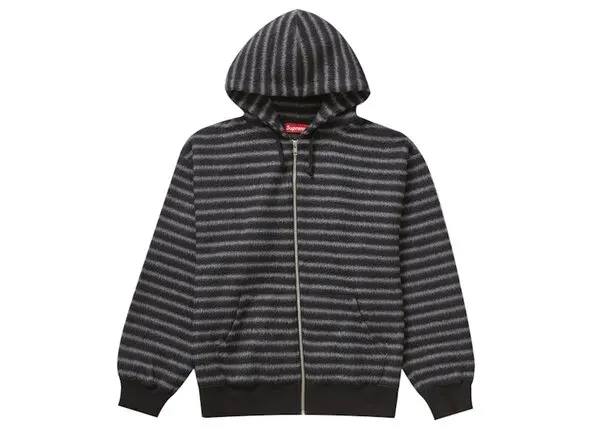 Supreme Brushed Zip Up Hooded Sweatshirt