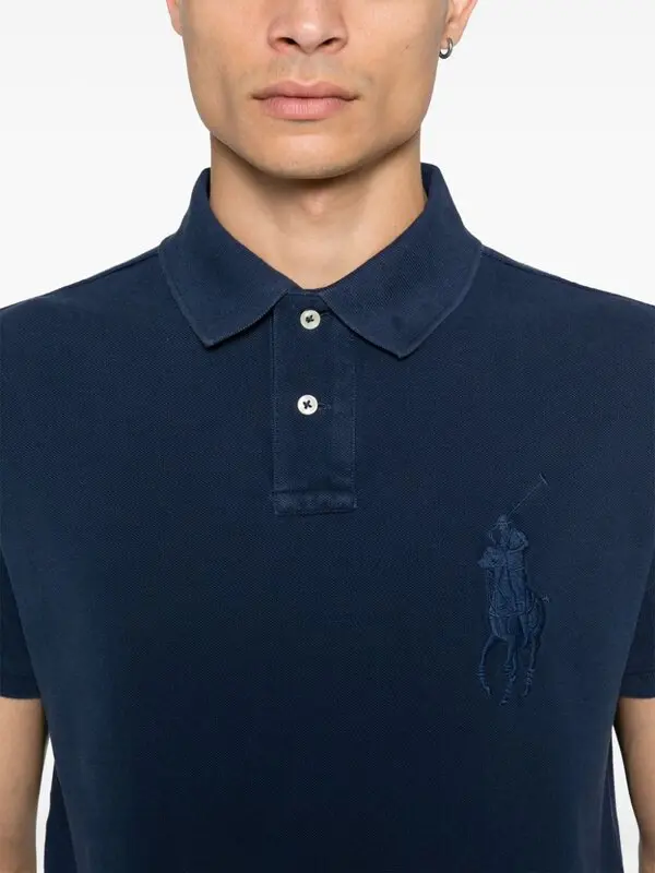 Polo Ralph Lauren Polo Pony-embroidery Polo Shirt - Blue